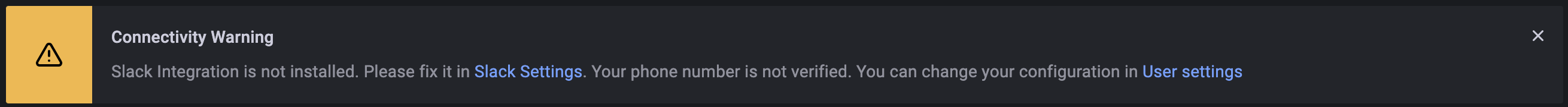 Confusing Connectivity Warning Panel · Issue 191 · Grafanaoncall · Github