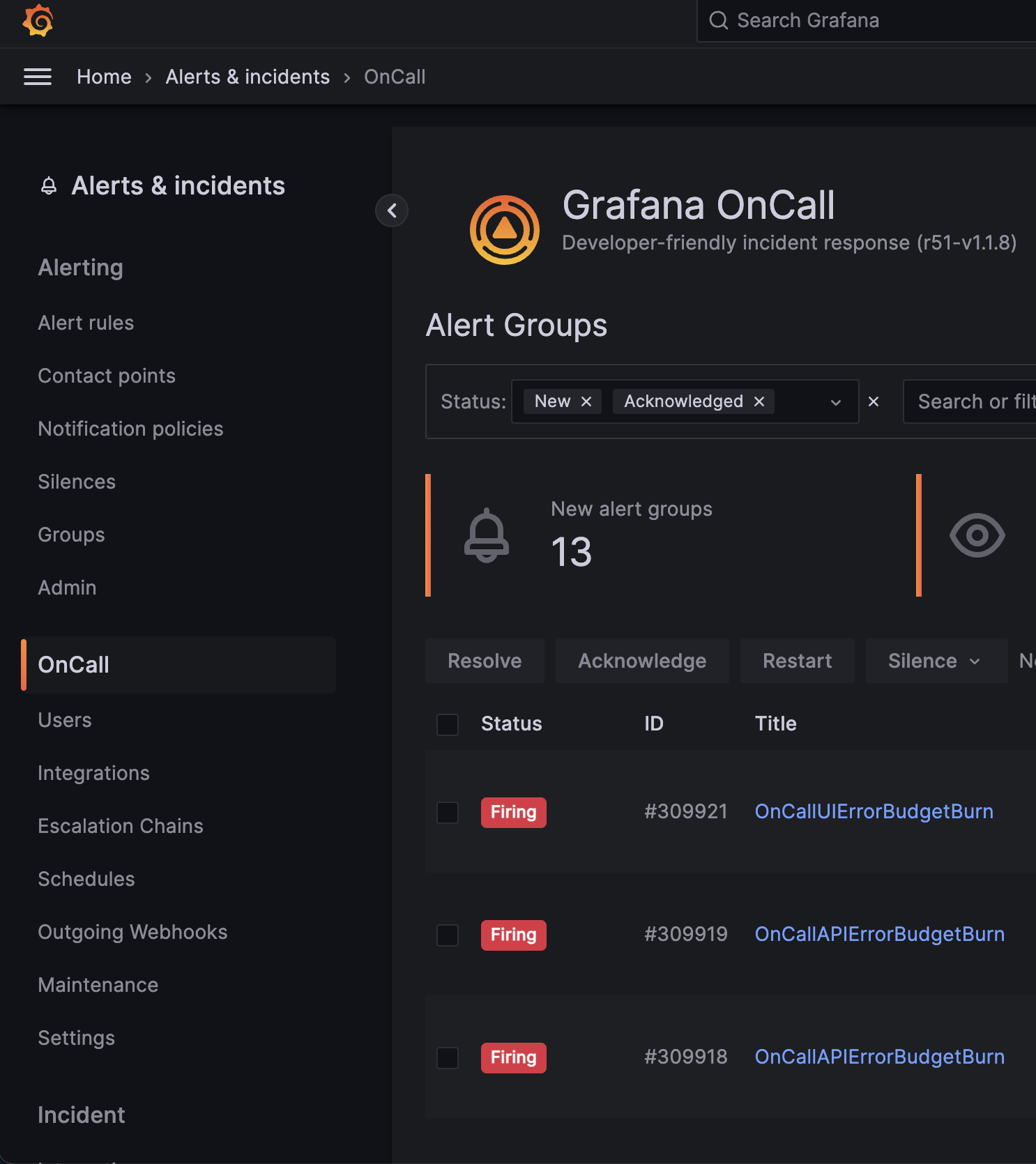 Nav: No "Alert Groups" page in the menu · Issue #1001 · grafana/oncall · GitHub