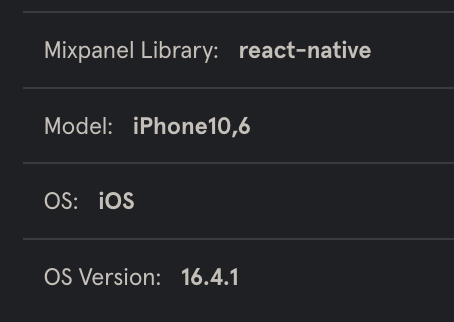 [iOS] Incorrect iPhone model · Issue #195 · mixpanel/mixpanel-react-native · GitHub