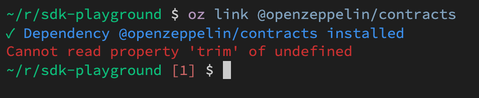 oz link fails with wrong message · Issue #1449 · OpenZeppelin/openzeppelin-sdk · GitHub