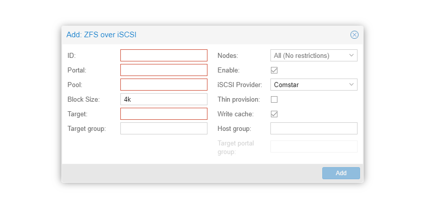 TASK ERROR: freenas: unknown iscsi provider. Available [comstar, istgt, iet, LIO] at /usr/share ...