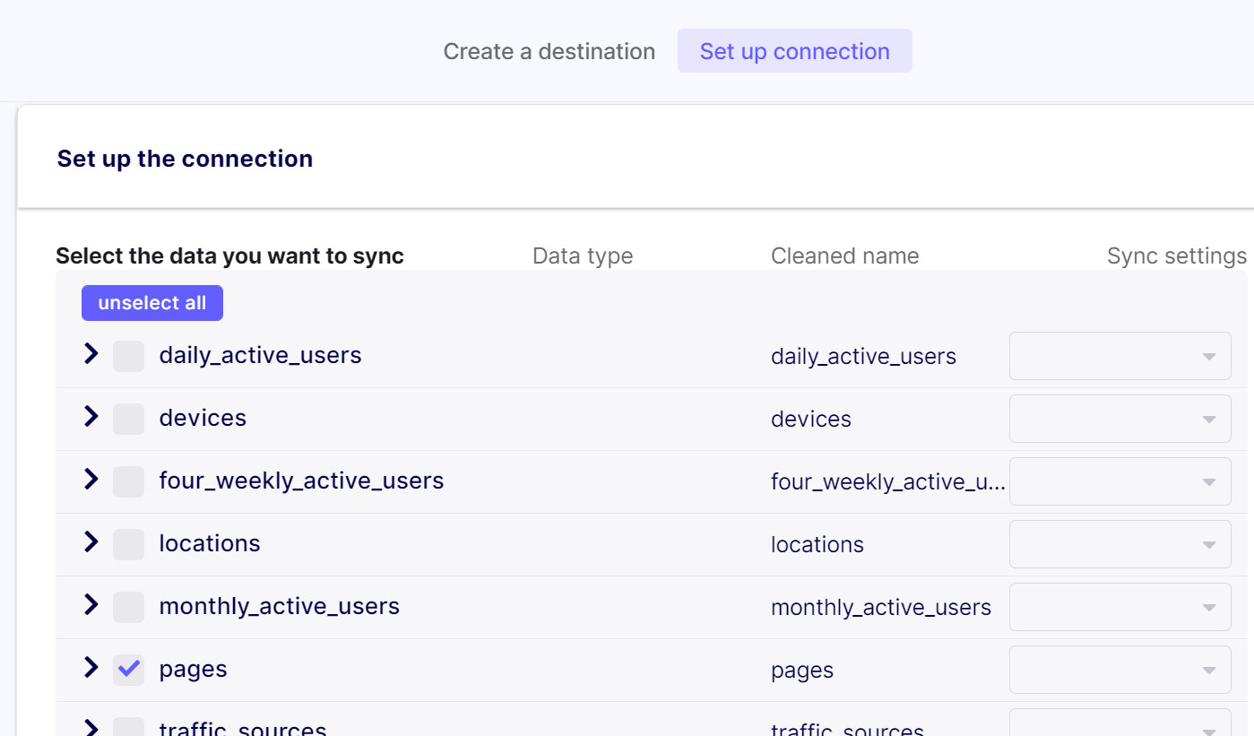 Source google analytics: stream selection does not work · Issue #2236 · airbytehq/airbyte · GitHub