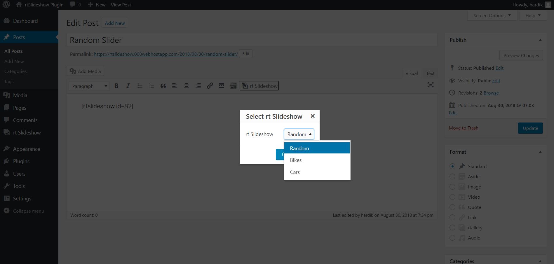 GitHub - hardikpanchal26/rt-slideshow: WordPress Slideshow Plugin for ...