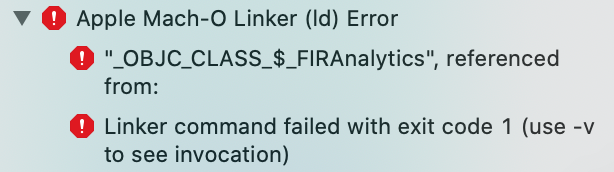 Linker Errors With Firebase Analytics Integration In Pod Private Project · Issue 4976