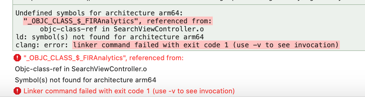 Linker Errors With Firebase Analytics Integration In Pod Private Project · Issue 4976