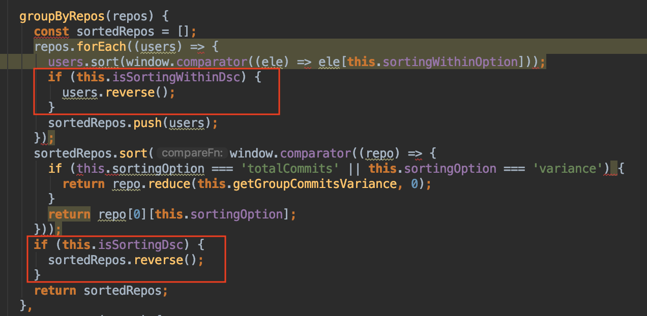 Suggestion to improve the performance in sorting groups · Issue #691 · reposense/RepoSense · GitHub