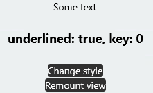 textDecorationLine text style persists after setting it to "none ...