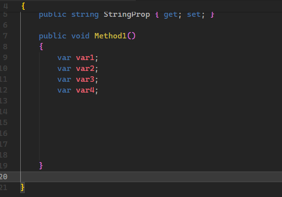 Sticky scroll doesn't show class name / method name etc. when the opening brace of the scope is ...