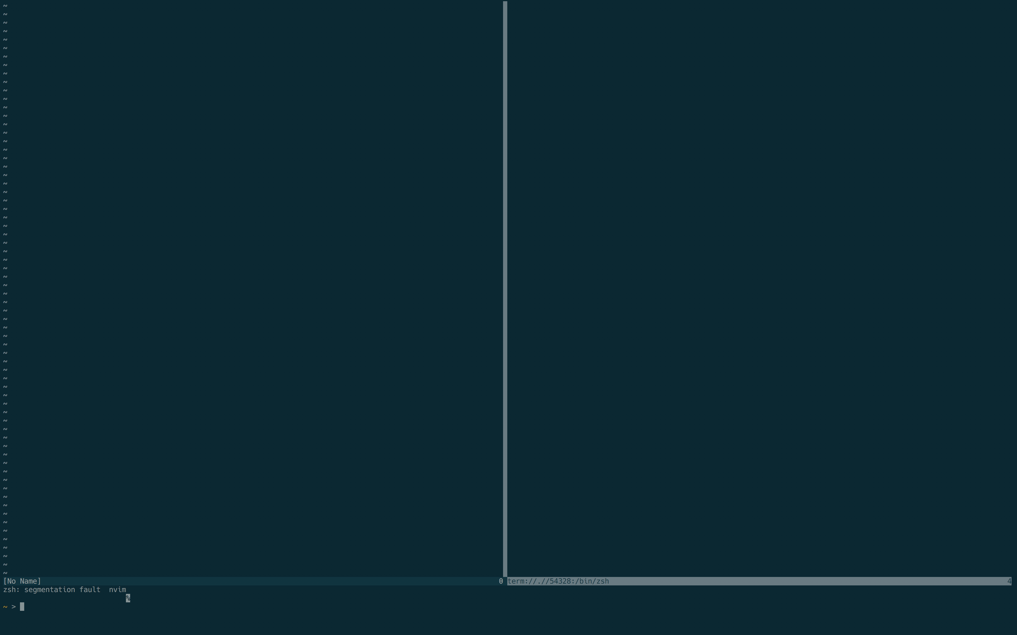 Segmentation Fault When Closing A Neovim Split While A Terminal Split