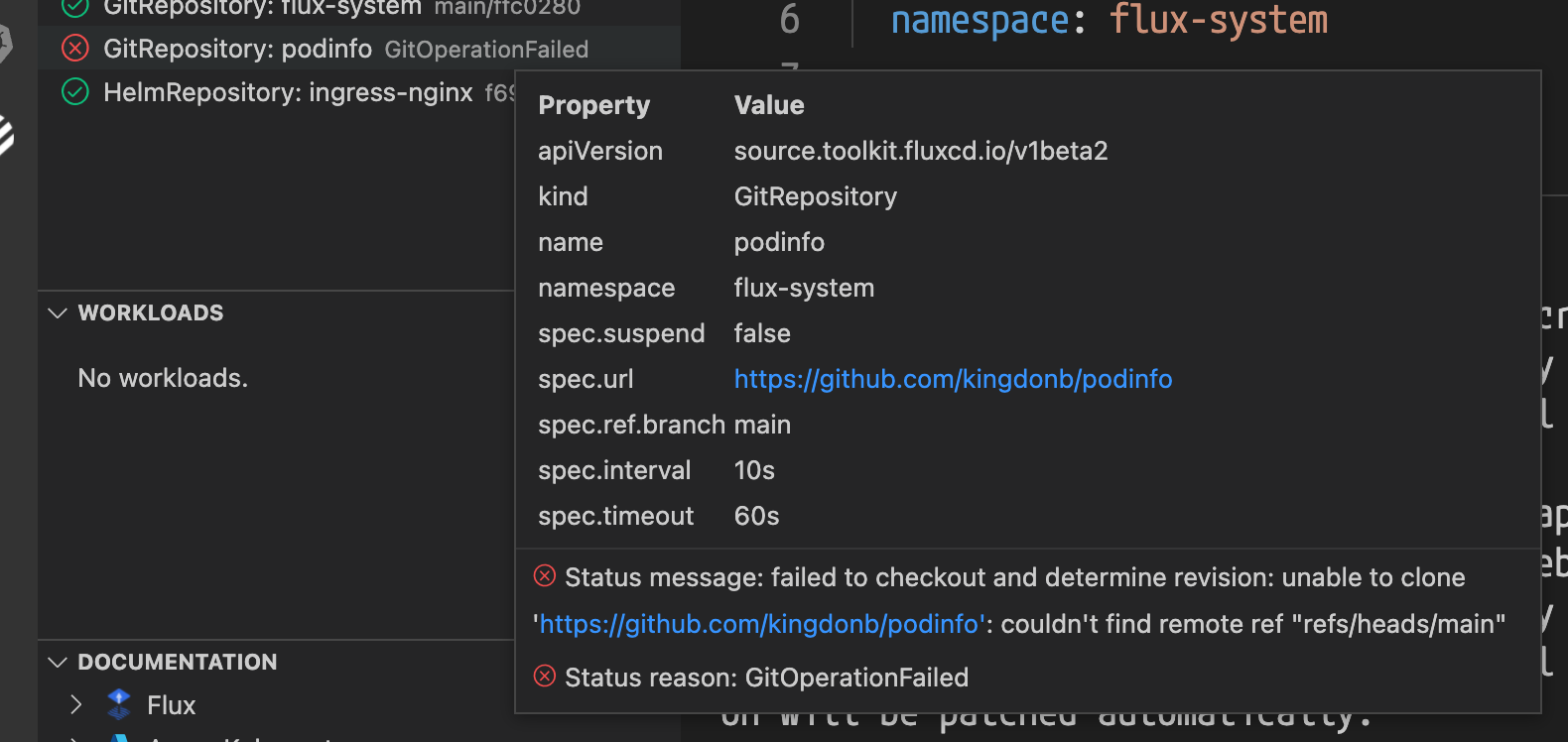 Sources Which Are Not Ready Still Show As Green Checks · Issue 249 · Weaveworksvscode Gitops 