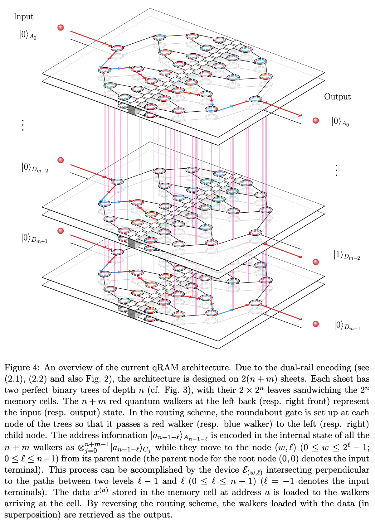 Two-level Quantum Walkers on Directed Graphs II: An Application to qRAM ...