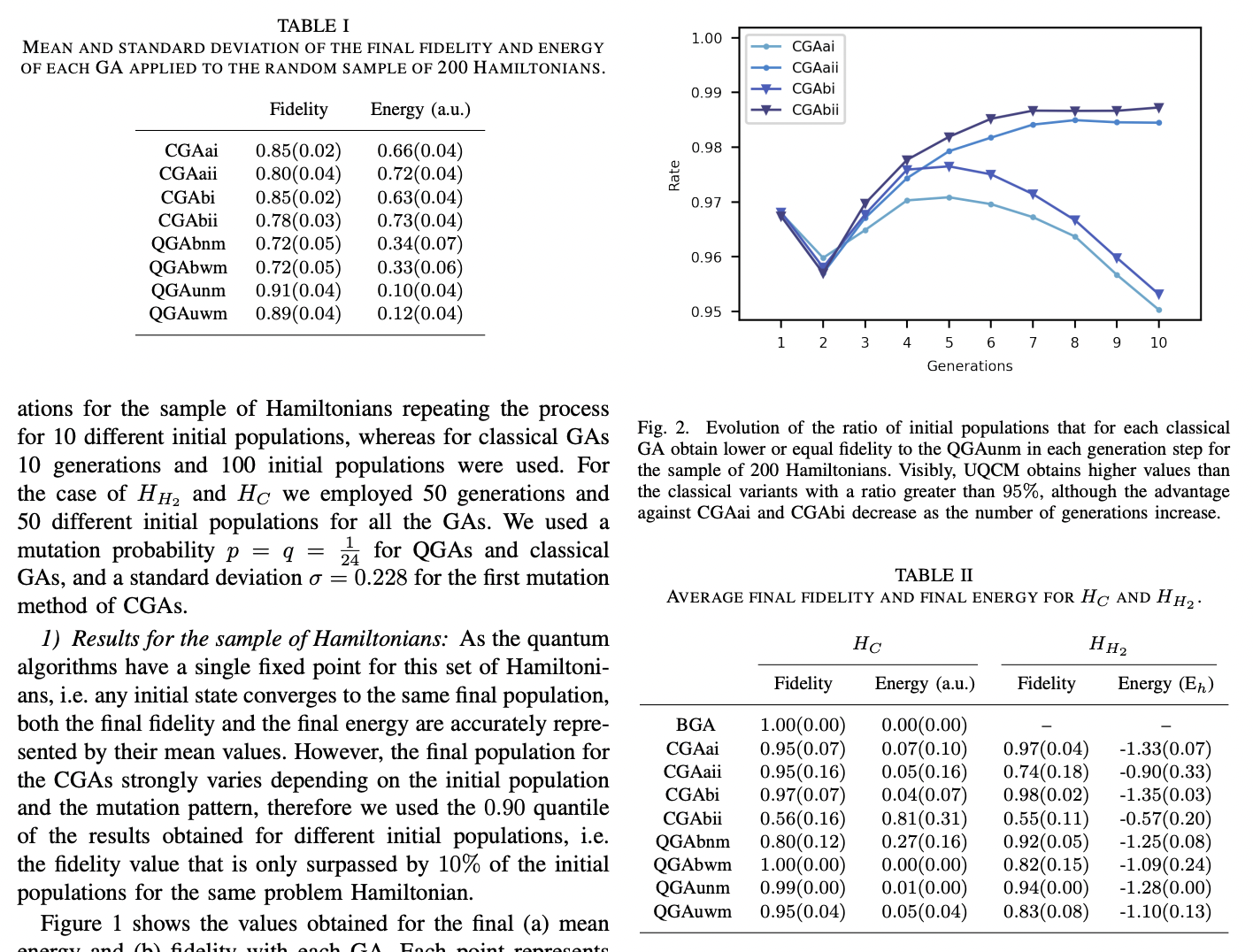 Quantum vs classical genetic algorithms: A numerical comparison shows ...