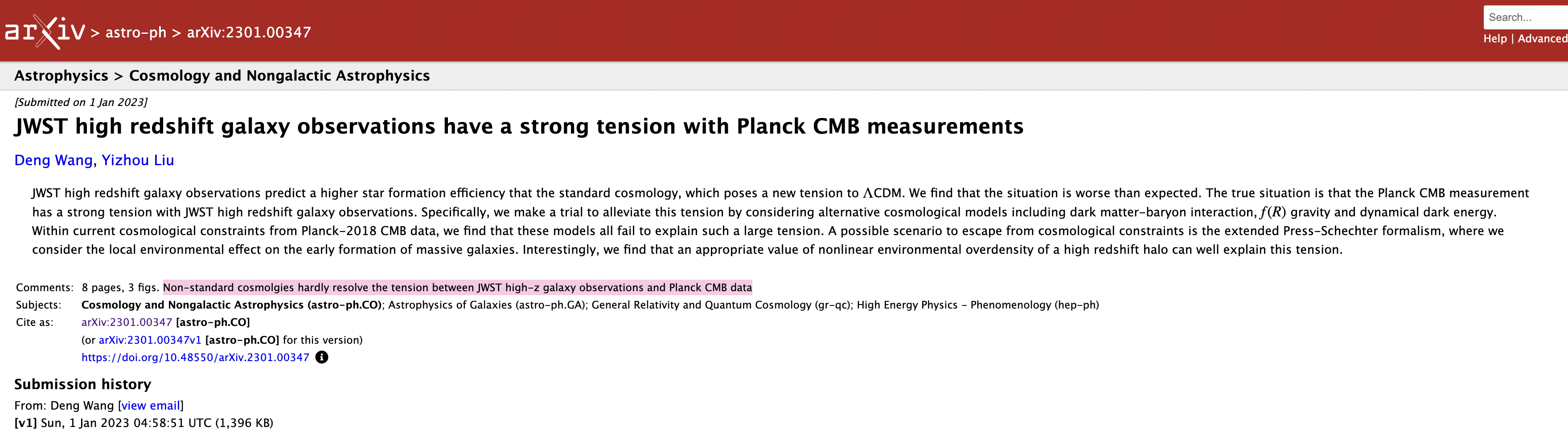 JWST high redshift galaxy observations have a strong tension with Planck CMB measurements ...
