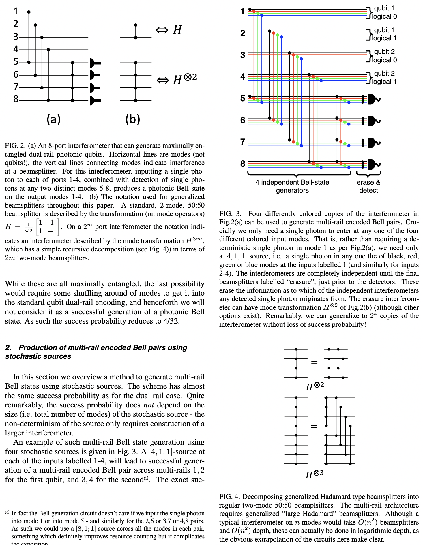 Photonic quantum computing with probabilistic single photon sources but without coherent ...