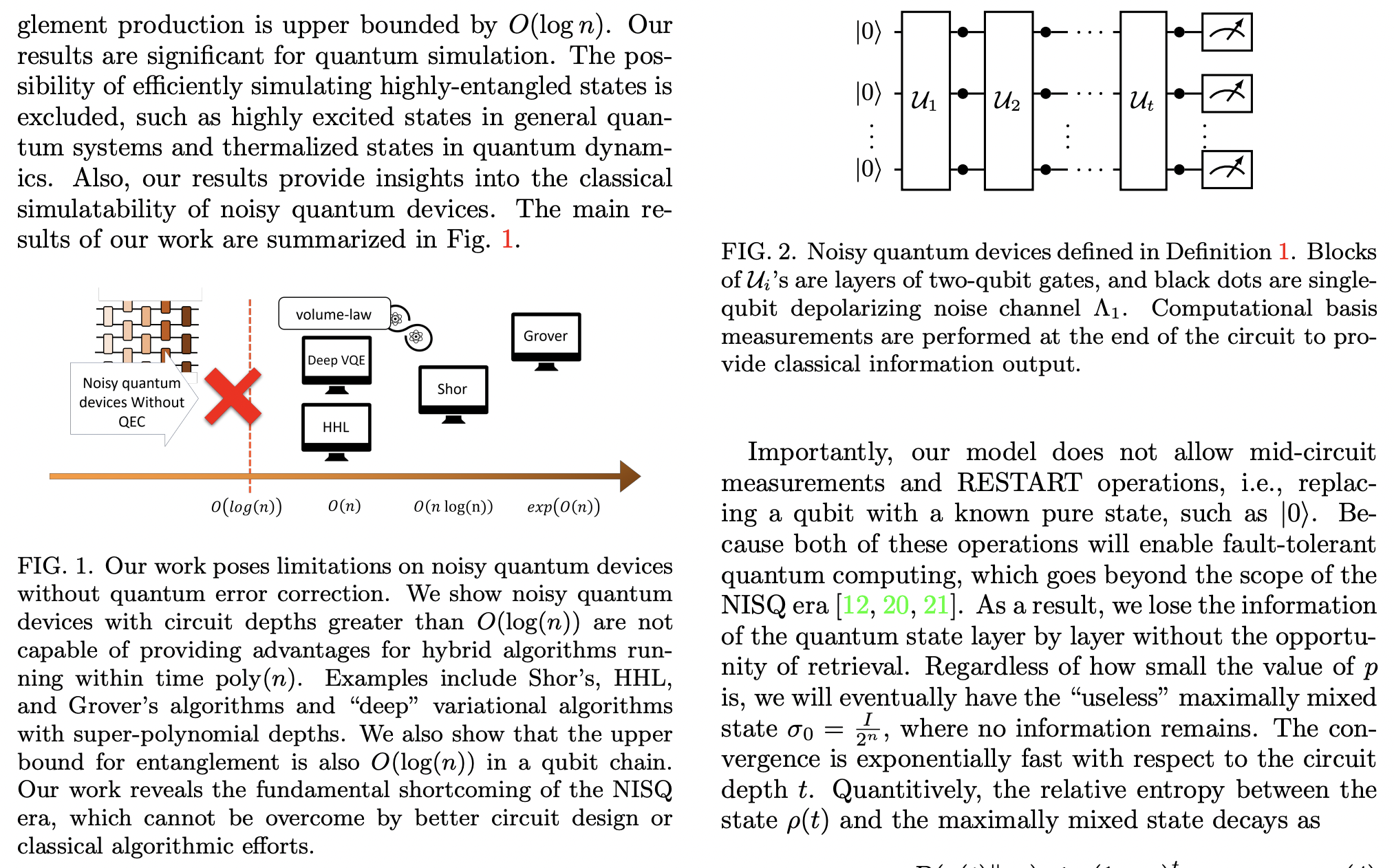 Limitations of Noisy Quantum Devices in Computational and Entangling Power · Issue #5036 ...