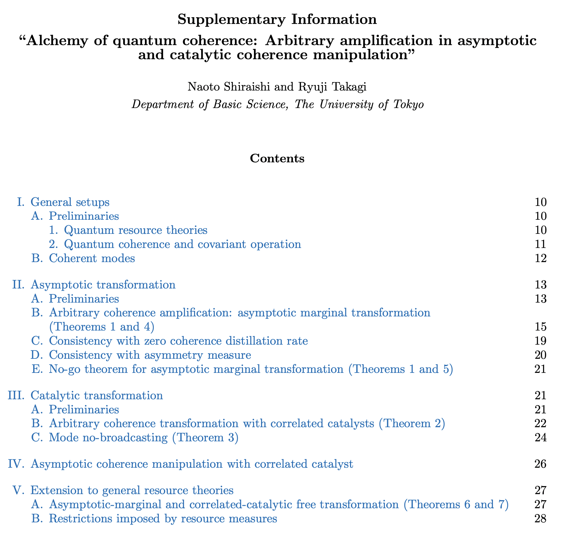 Alchemy of quantum coherence: Arbitrary amplification in asymptotic and catalytic coherence ...