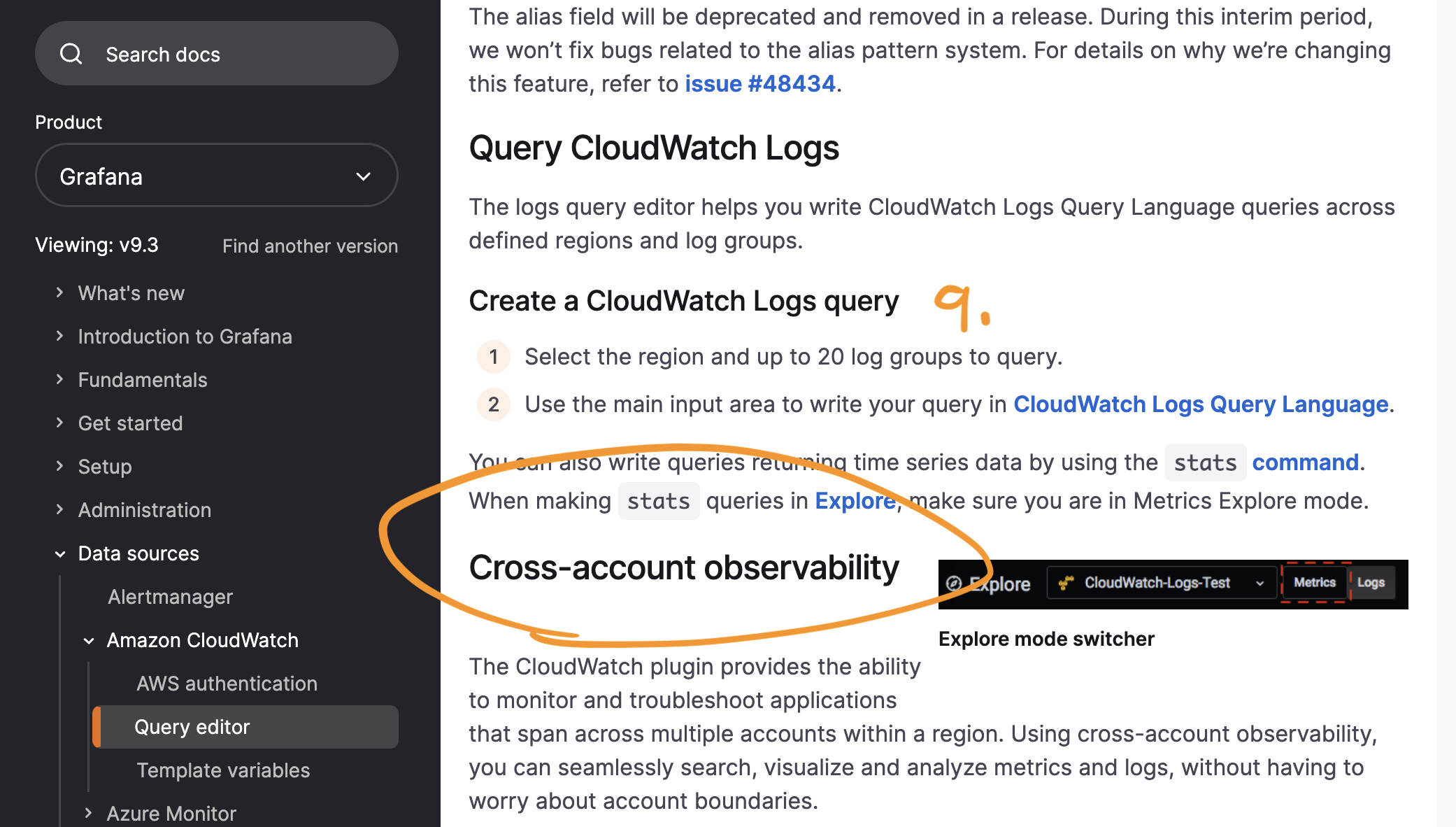 Cloudwatch Cross Account Querying Is No Longer Called Out In The Docs · Issue 65729 · Grafana 9846