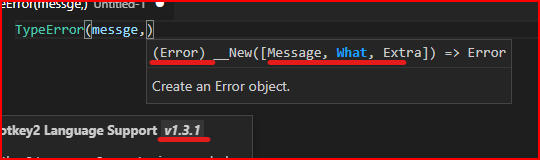 1.3.1 introduced bug when highliting Error objects · Issue #87 · thqby/vscode-autohotkey2-lsp ...