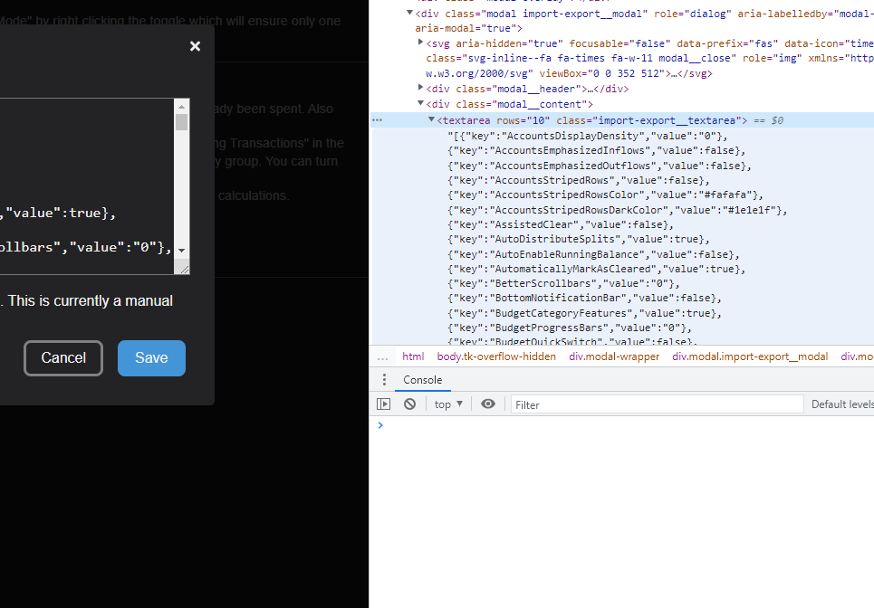 Importexport Settings Closing On Click · Issue 2831 · Toolkit For Ynabtoolkit For Ynab · Github