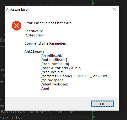 Error when trying to compile · Issue #150 · thqby/vscode-autohotkey2-lsp · GitHub