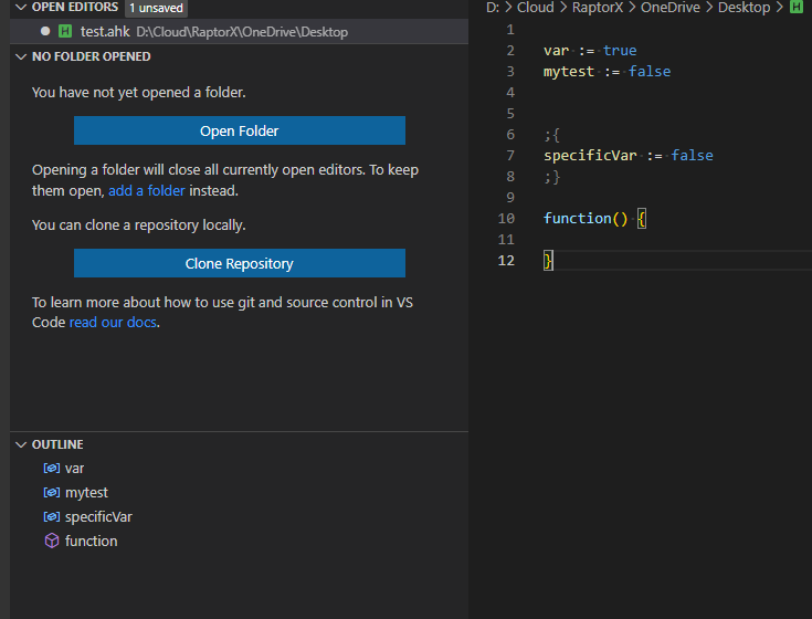 [v1.5.9] ;#region doesn't fold · Issue #177 · thqby/vscode-autohotkey2 ...