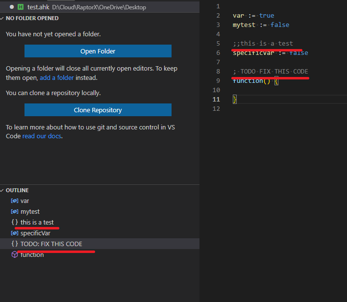 [v1.5.9] ;#region doesn't fold · Issue #177 · thqby/vscode-autohotkey2 ...