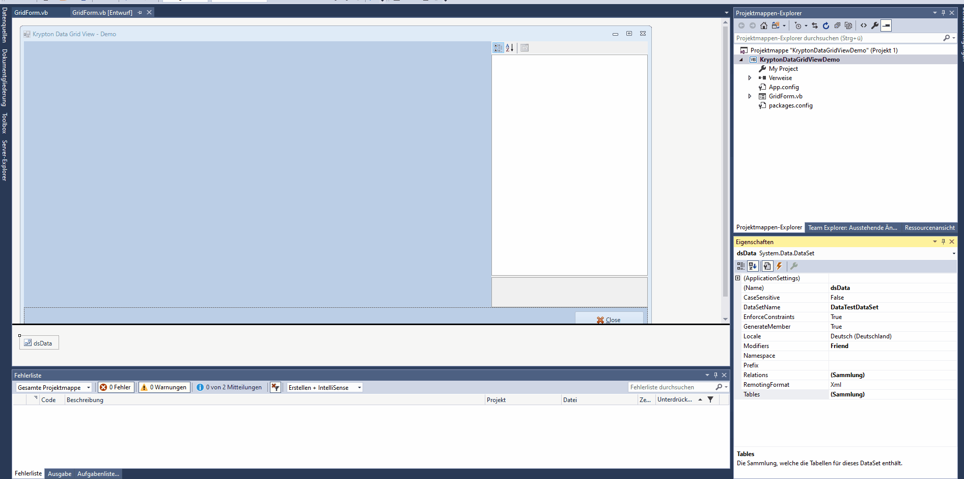 [Bug]: KryptonDataGridView lost columns and creates new after Debug ...