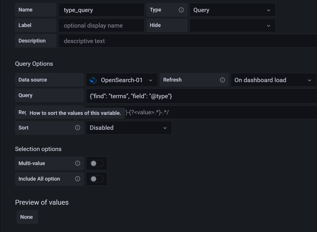 Variable query for terms returns None · Issue #17 · grafana/opensearch-datasource · GitHub