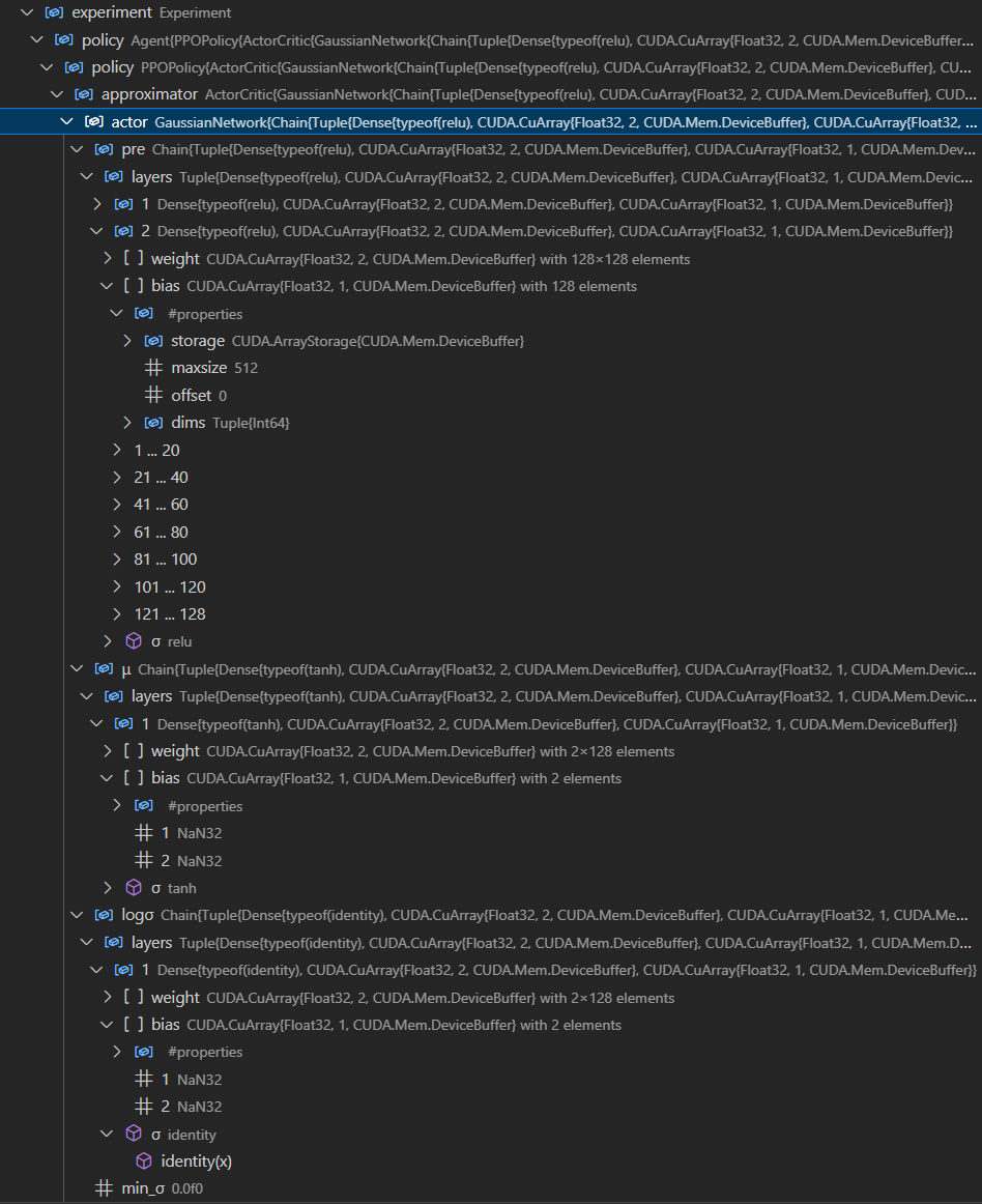 PPOPolicy training: ERROR: DomainError with NaN: Normal: the condition σ >= zero(σ) is not ...
