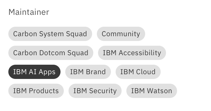 Maintainer tagging: Should “AI Apps” be renamed to “IBM Sustainability” · Issue #1382 · carbon ...