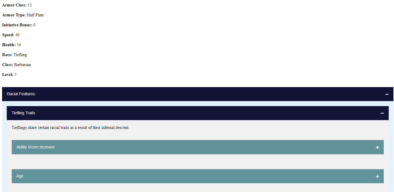 GitHub - VinCramer/5thEditionCharacterGenerator: A web application for ...