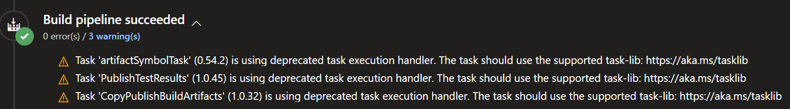Move official build pipeline off of deprecated tasks · Issue #5905 · dotnet/project-system · GitHub
