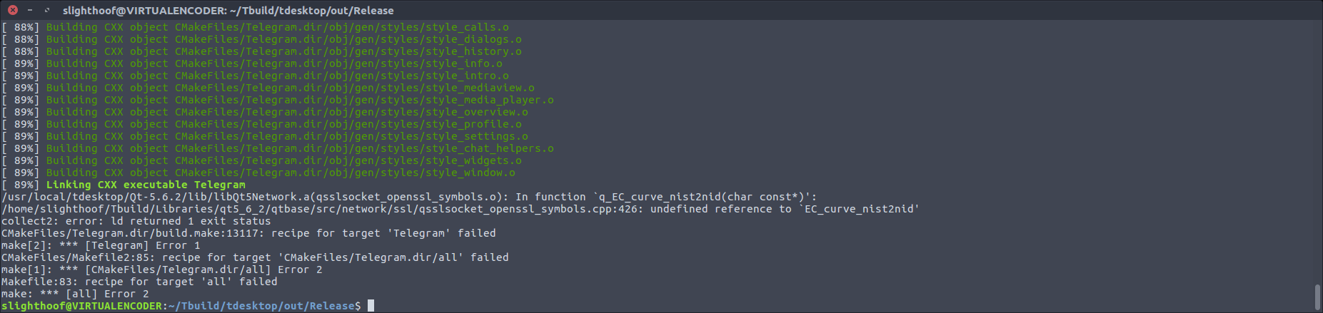 Build Fails When Linking Cxx Executable Telegram · Issue 4418 · Telegramdesktop Tdesktop · Github