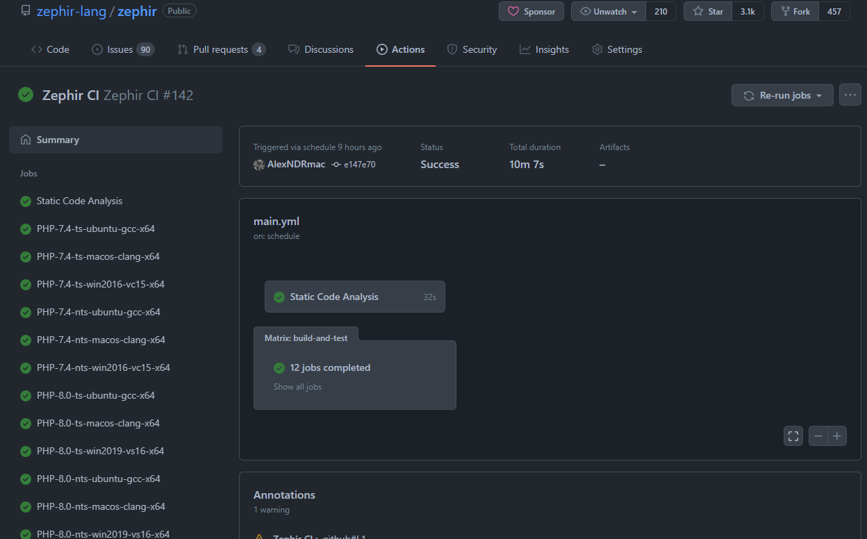 Migrate to GH actions · Issue #413 · krakjoe/apcu · GitHub