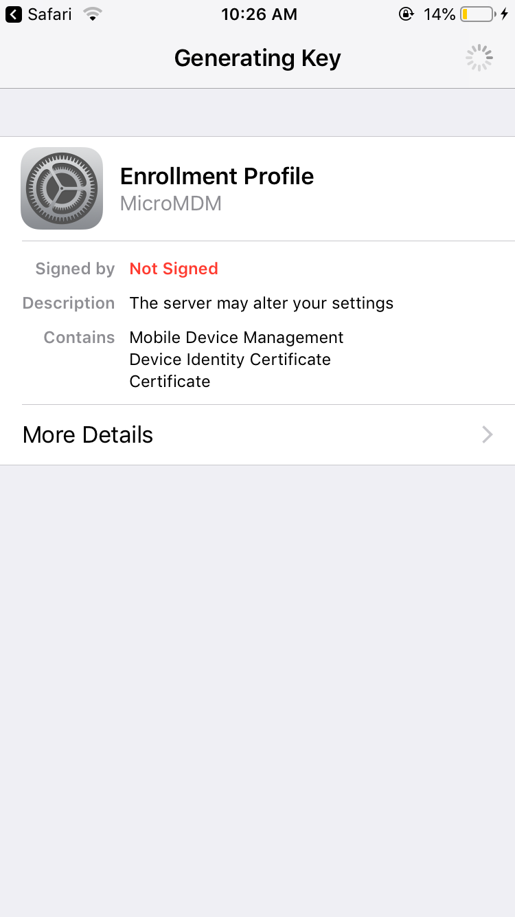 Profile Installation failed on iOS · Issue #564 · micromdm/micromdm ...