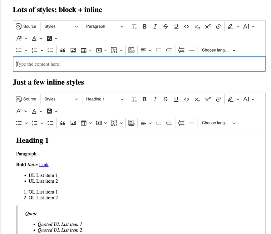 [Style dropdown] Some styles overwrite "Multiple styles" text in the styles dropdown and make ...