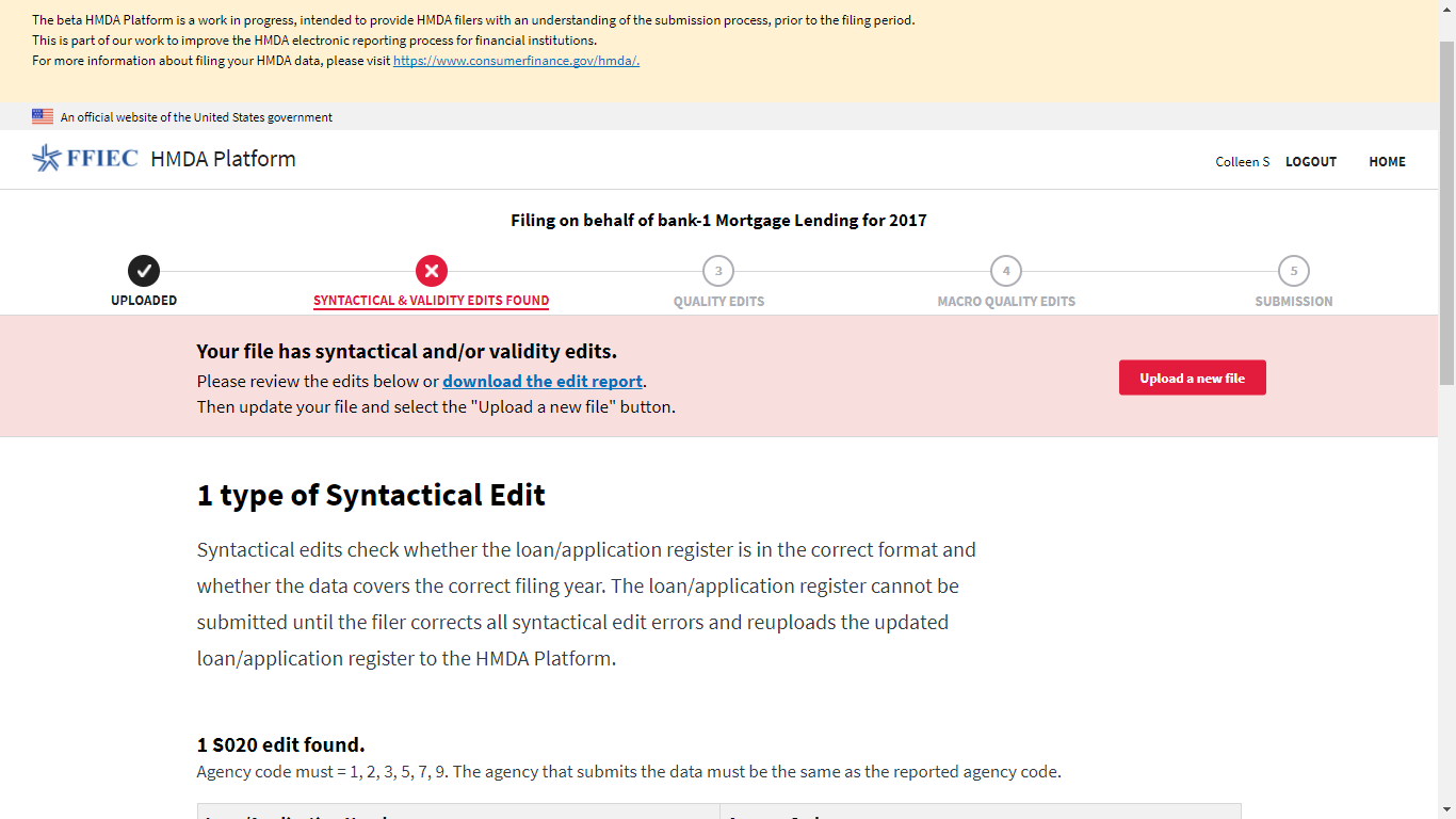 Pre-Clearance/Clearance Feedback for Beta Release · Issue #852 · cfpb/hmda-platform-ui · GitHub