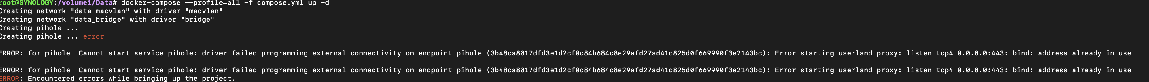 Pihole Synology Macvlan · Issue 1252 · Pi Holedocker Pi Hole · Github