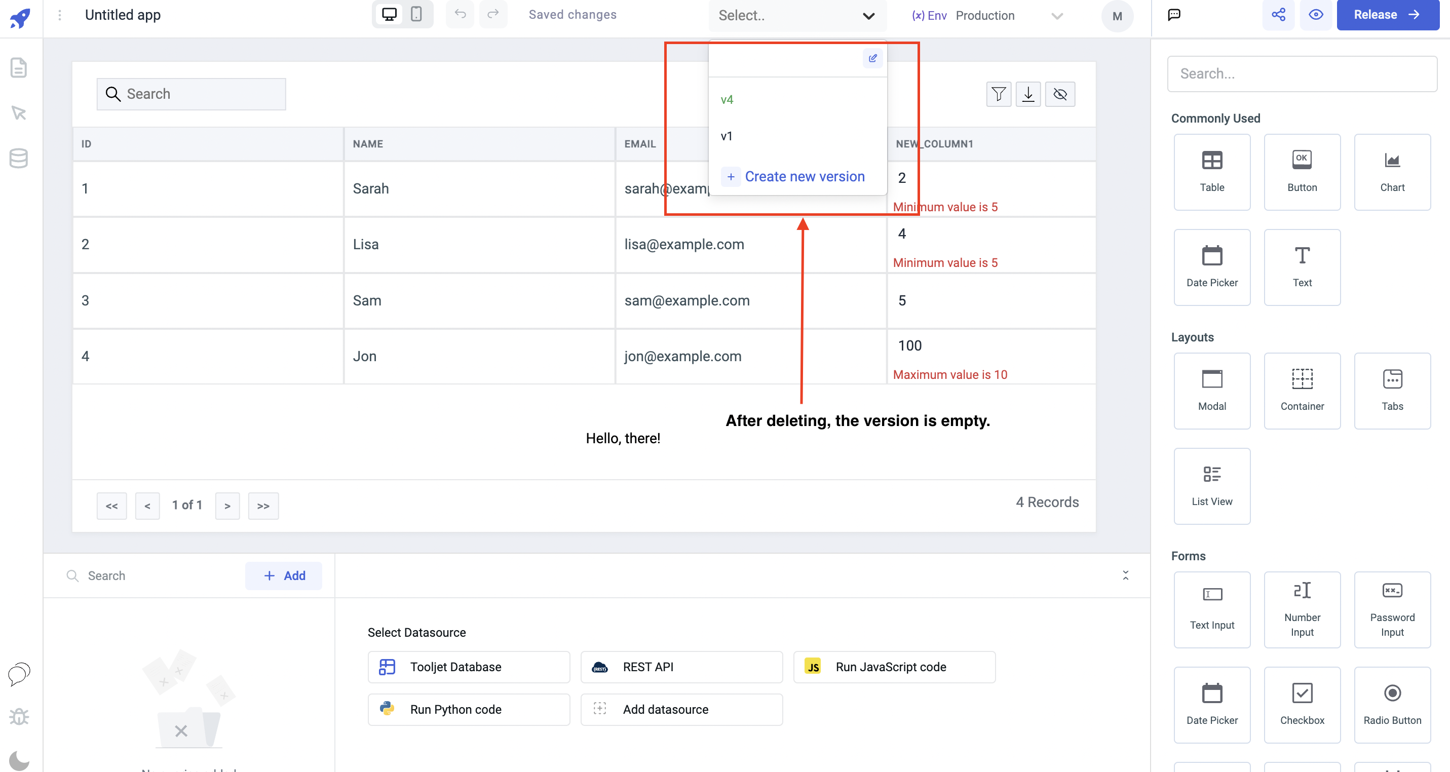 Deleting version of an existing app with multiple versions · Issue ...