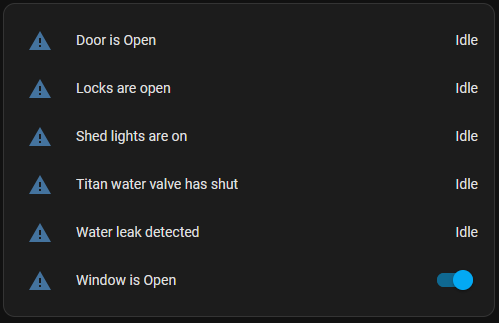 Alert icon missing active state color in entity and entities cards ...