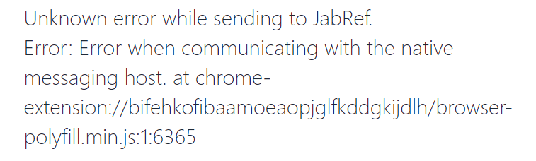 "Error Connecting to JabRef" in Chrome on Win10 · Issue #566 · JabRef/JabRef-Browser-Extension ...