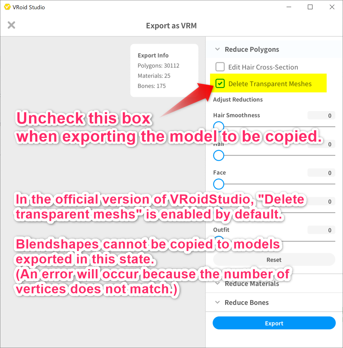 Mesh incompatible with VRoid Studio 1.7.0 · Issue #4 · hinzka ...