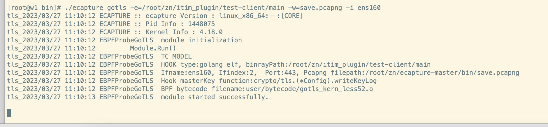 using -w and -i can't get any data · Issue #339 · gojue/ecapture · GitHub