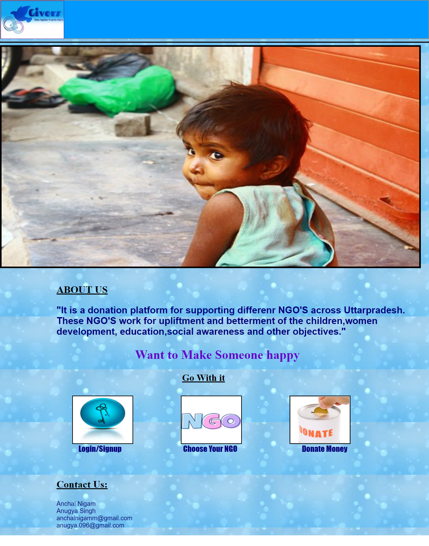 GitHub - AnchalNigam/Online-Donation-Website: This is my first we ...