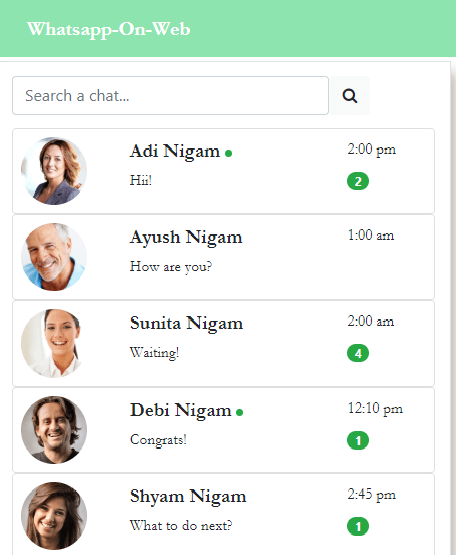 GitHub - AnchalNigam/Whatsapp: I made responsive whatsapp using bootstrap4.