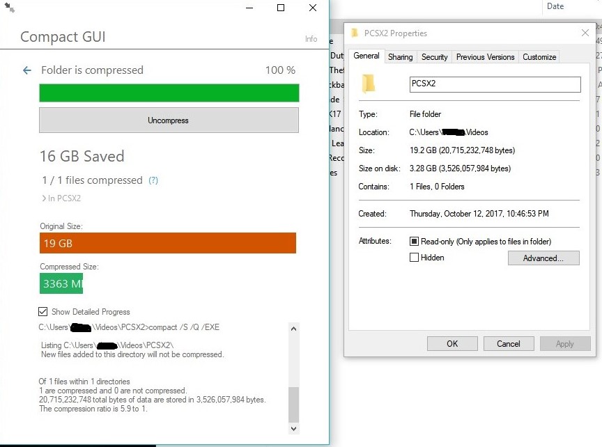 Saved space not actually saved · Issue #74 · IridiumIO/CompactGUI · GitHub