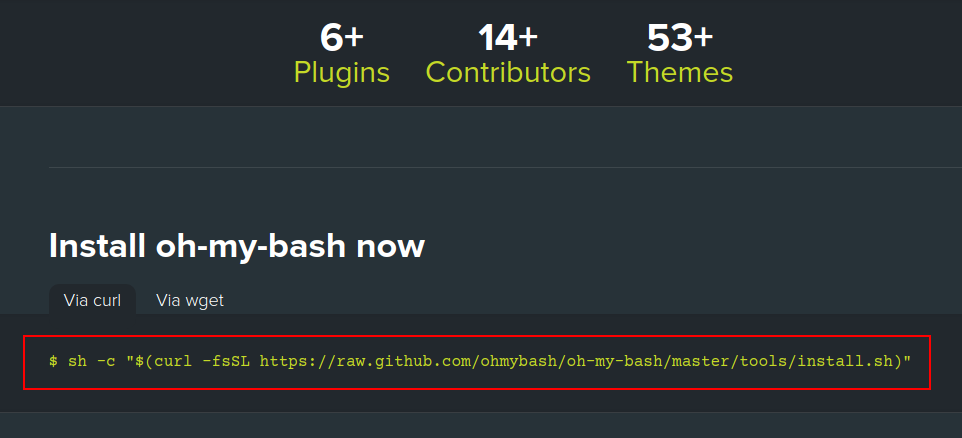 Installation command doesn't work. · Issue #4 · ohmybash/ohmybash.github.io · GitHub