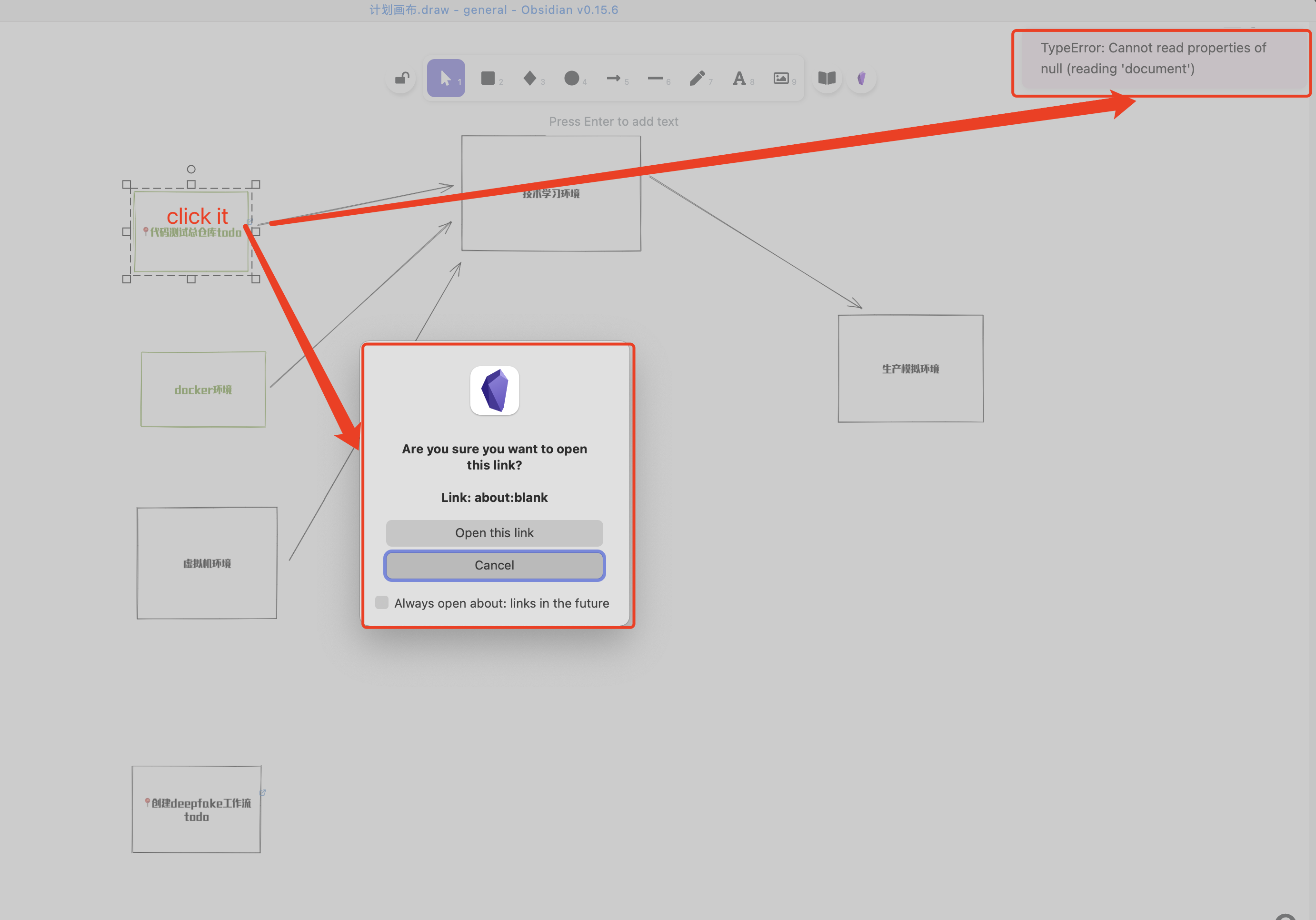 fail to run cmd + click + [[link]] to open them · Issue #708 · zsviczian/obsidian-excalidraw ...