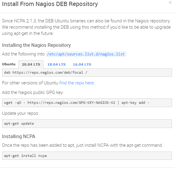 ubuntu repo old version · Issue #836 · NagiosEnterprises/ncpa · GitHub