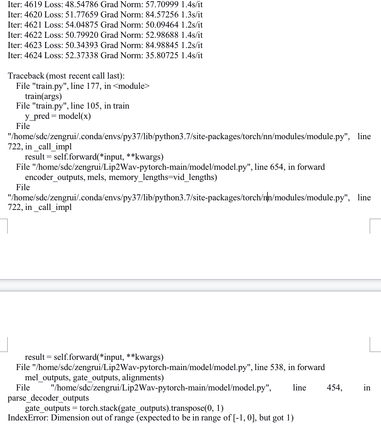 How can I avoid the IndexError? · Issue #6 · joannahong/Lip2Wav-pytorch · GitHub